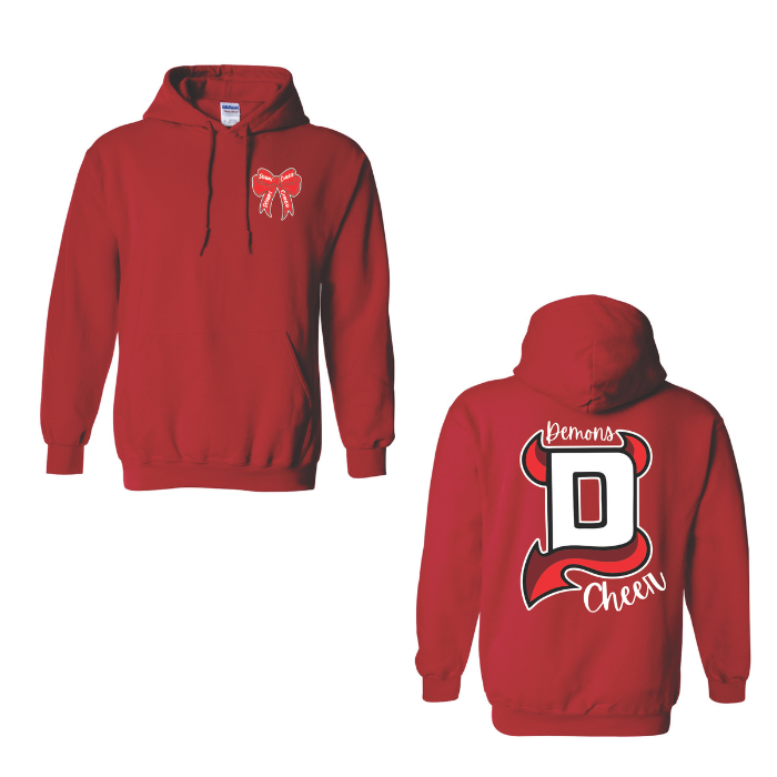 Hooded Sweatshirt with Derry Demons Cheer Design – Avalanche Team Uniforms
